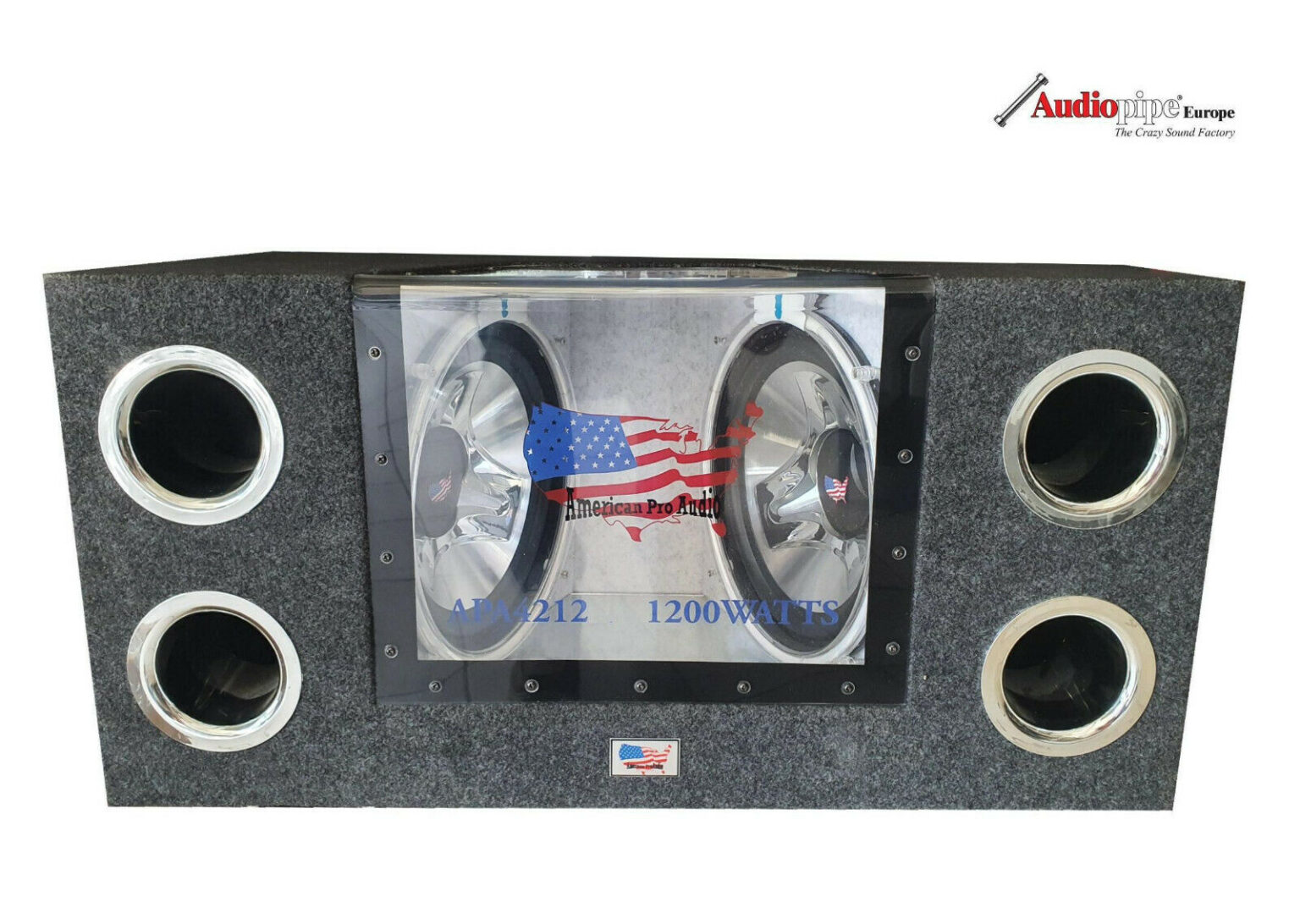 Basskiste Bandpass 2x 30er Subwoofer 1200W - Audiopipe